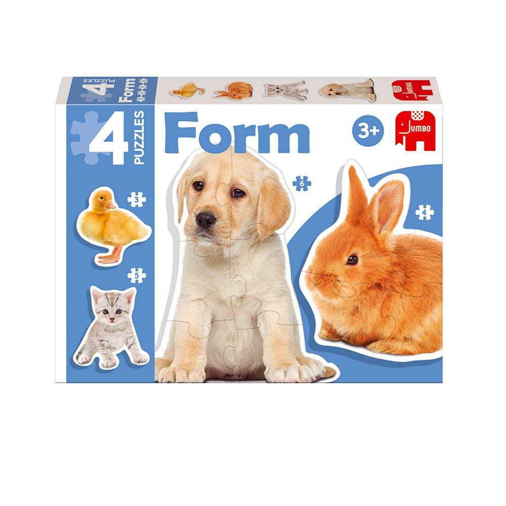 PUZZLE FORM FOTO ANIMALES (4 PUZZLES) JUMBO